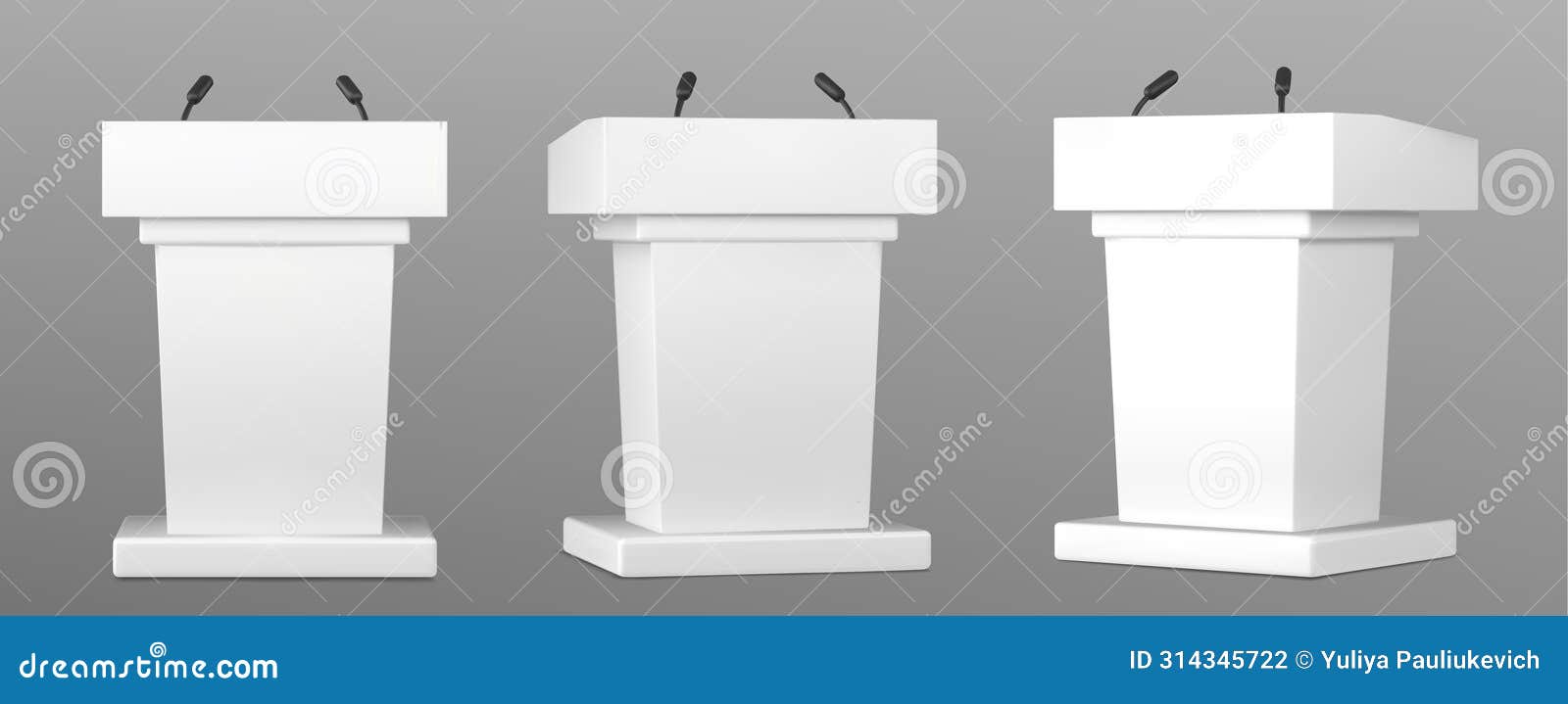 Pulpit With Microphone. Vector Drawing | CartoonDealer.com #213826230