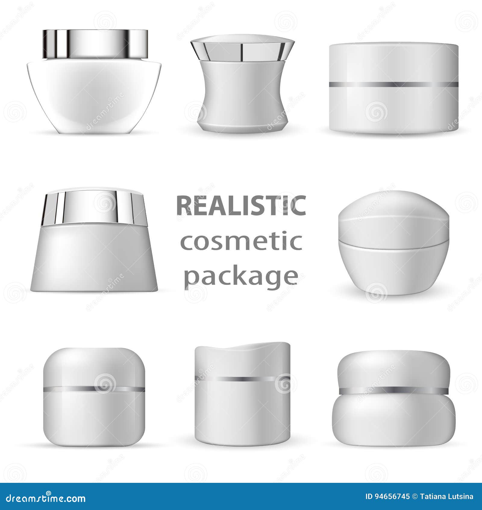 3d White Realistic Cosmetic Package Stock Vector - Illustration of ...