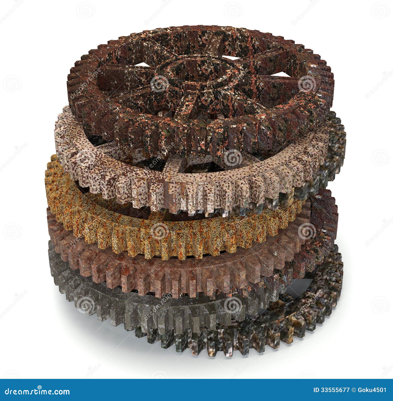 3d white red cog icon stock illustration. Illustration of business ...