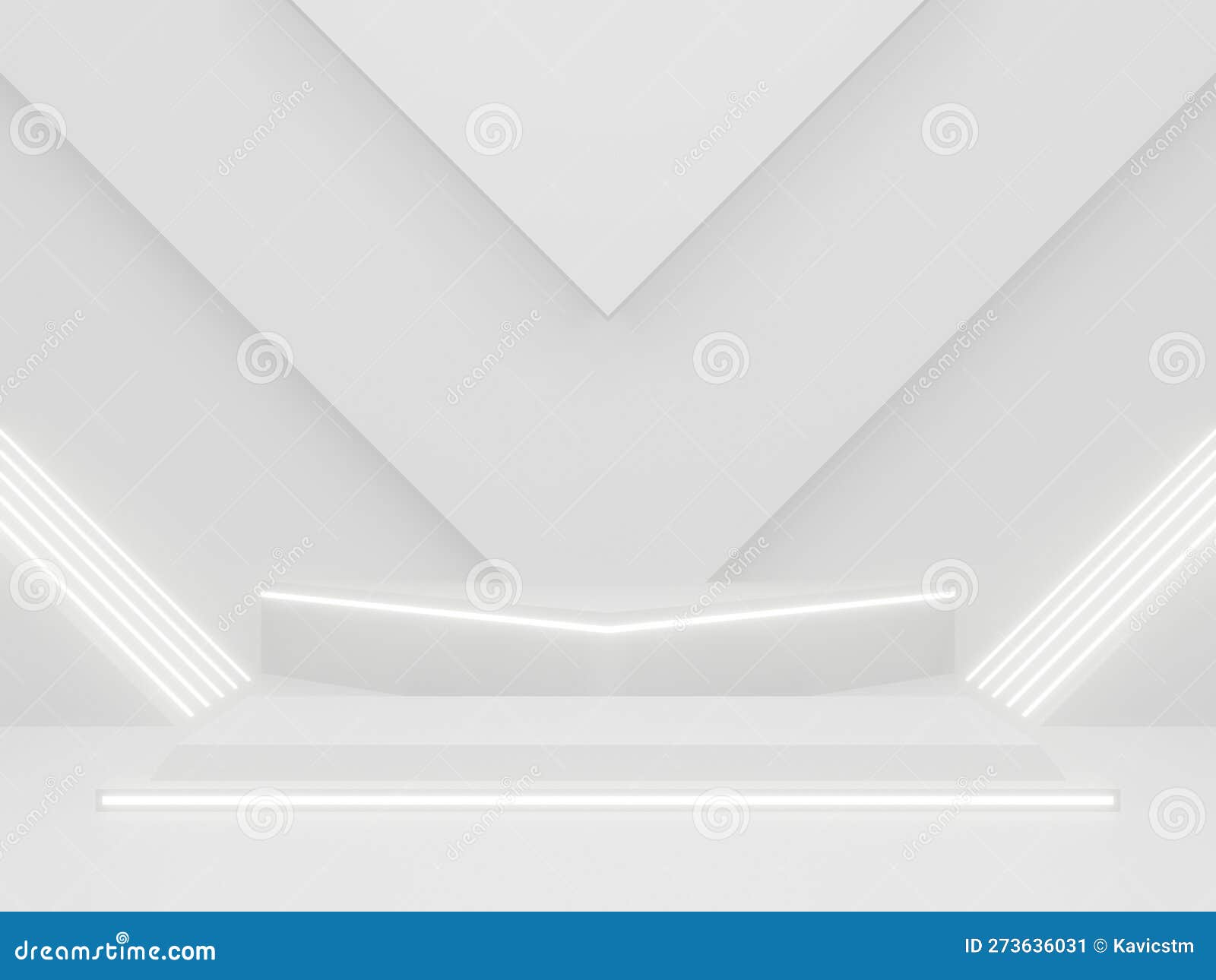 3D White Sci-Fi Product Display Mockup. Scientific Background with ...