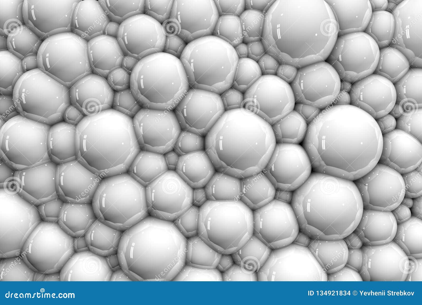 3D white shiny bubbles stock illustration. Illustration of opaque ...