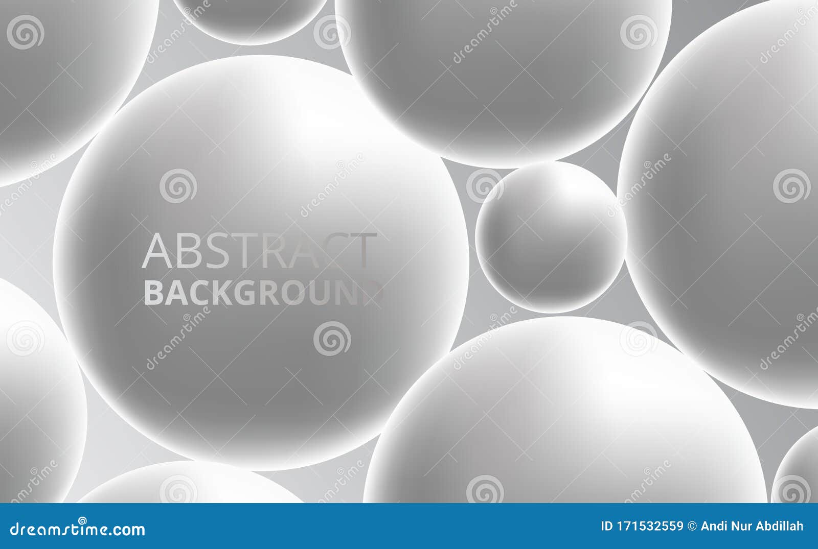 3D White Silver Sphere Ball. Abstract Background Concept Stock ...