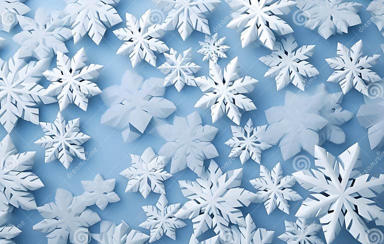3D White Snowflake Pattern Seamless Wallpaper Stock Illustration ...