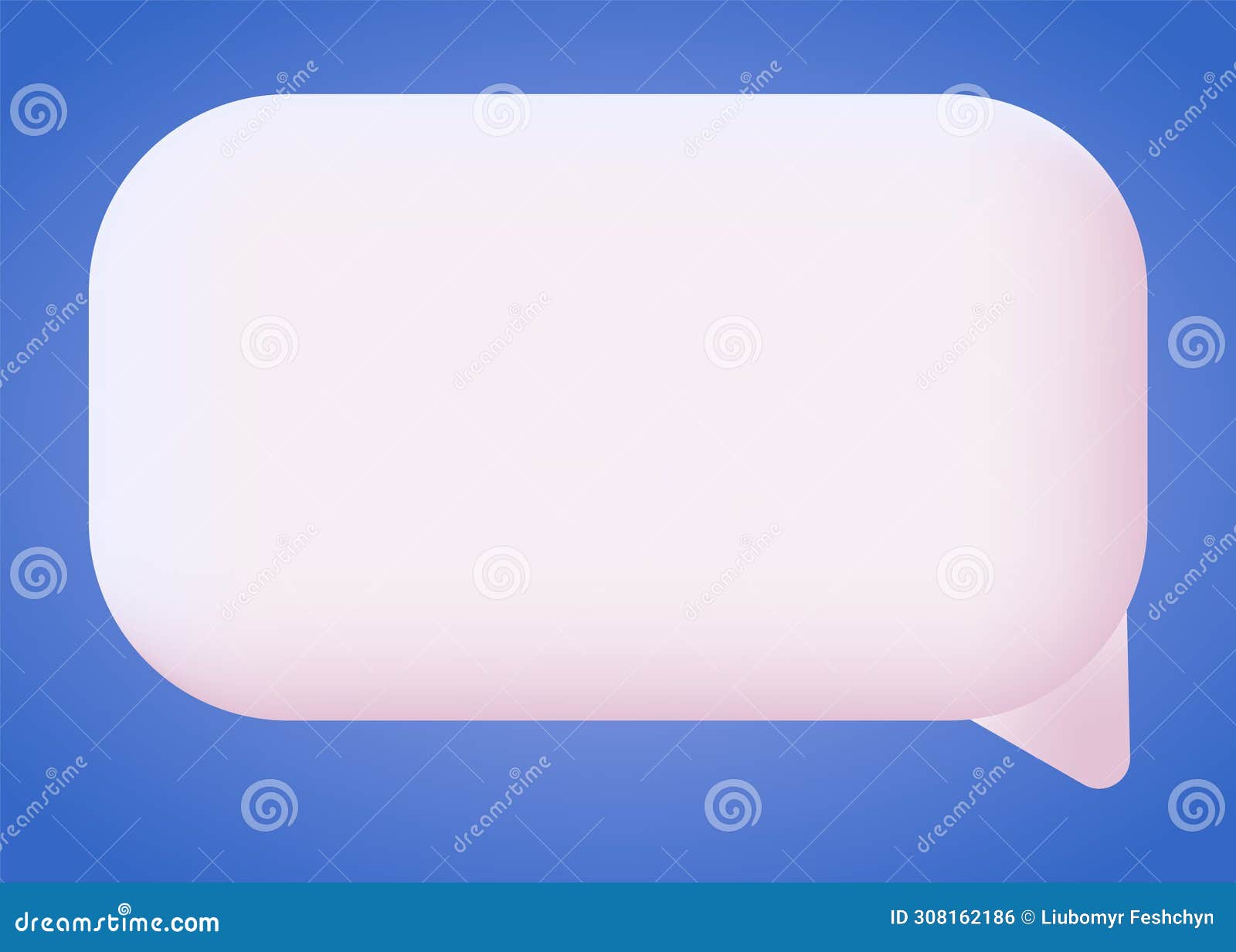 3d White Speech Bubble, Social Media Chat Message Icon. Empty Text ...