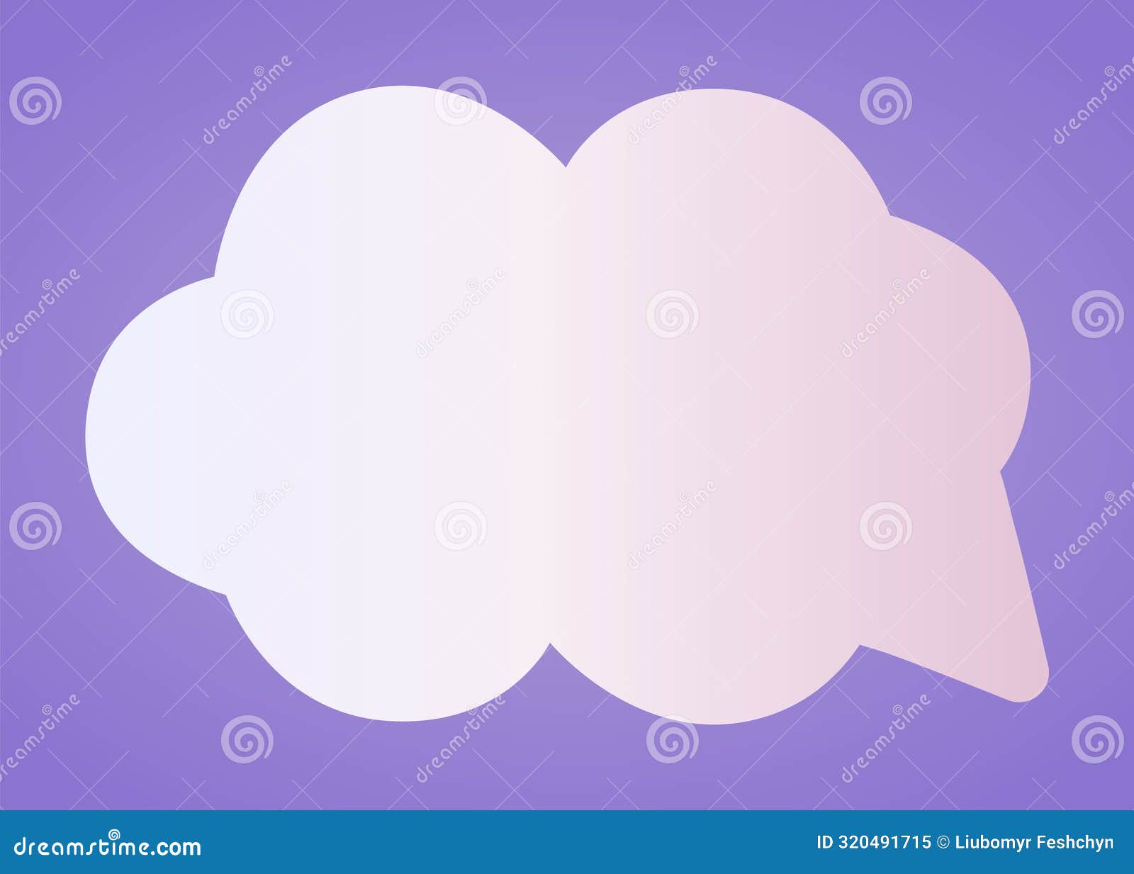 3d White Speech Bubble, Social Media Chat Message Icon. Empty Text ...