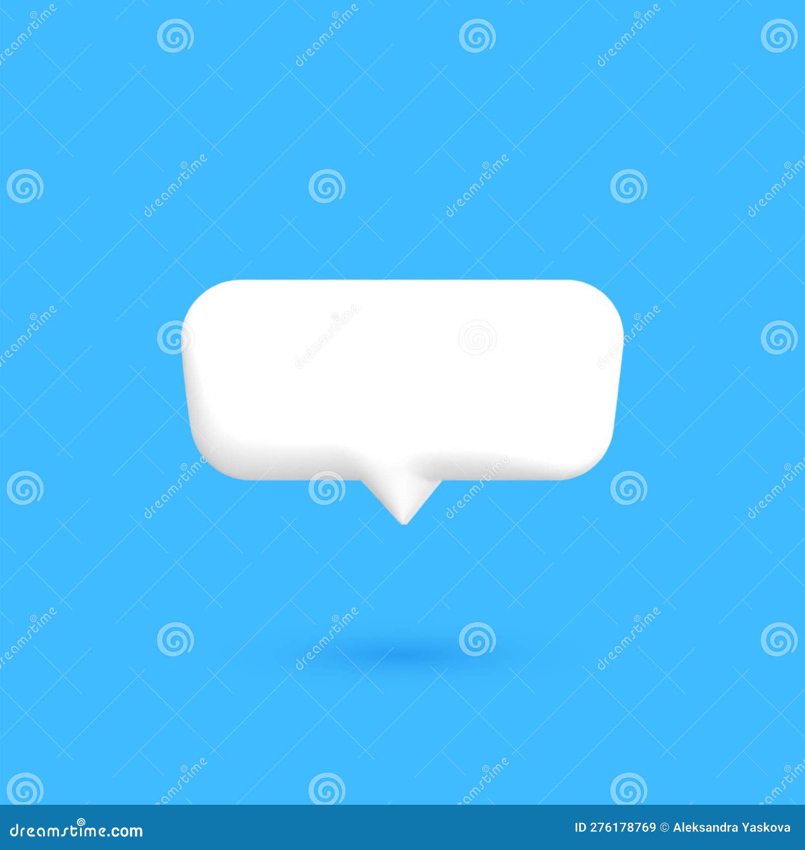 3d White Speech Bubble. Square Speech Bubble Icon Stock Illustration ...