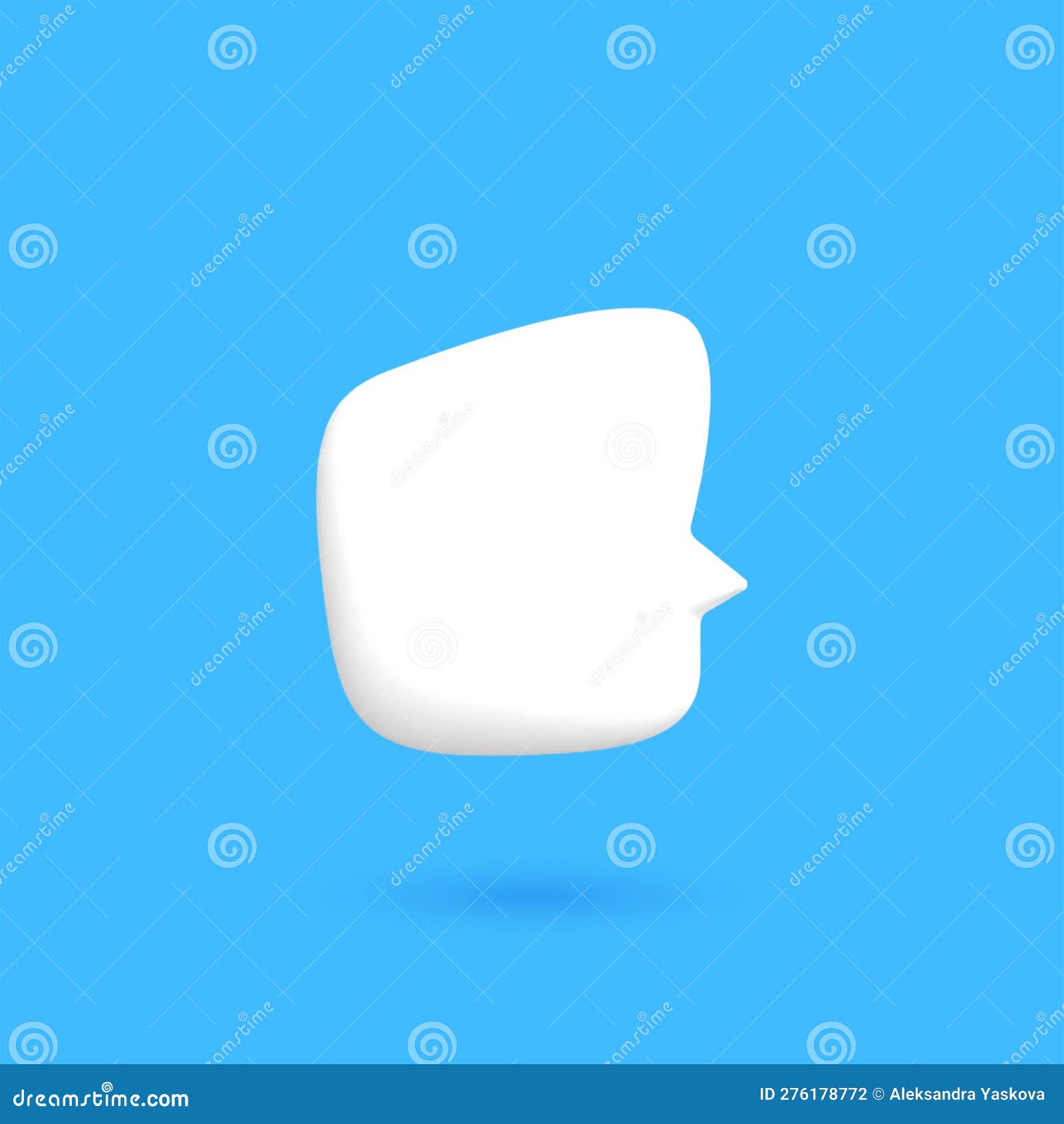 3d White Speech Bubble. Square Speech Bubble Icon Stock Vector ...