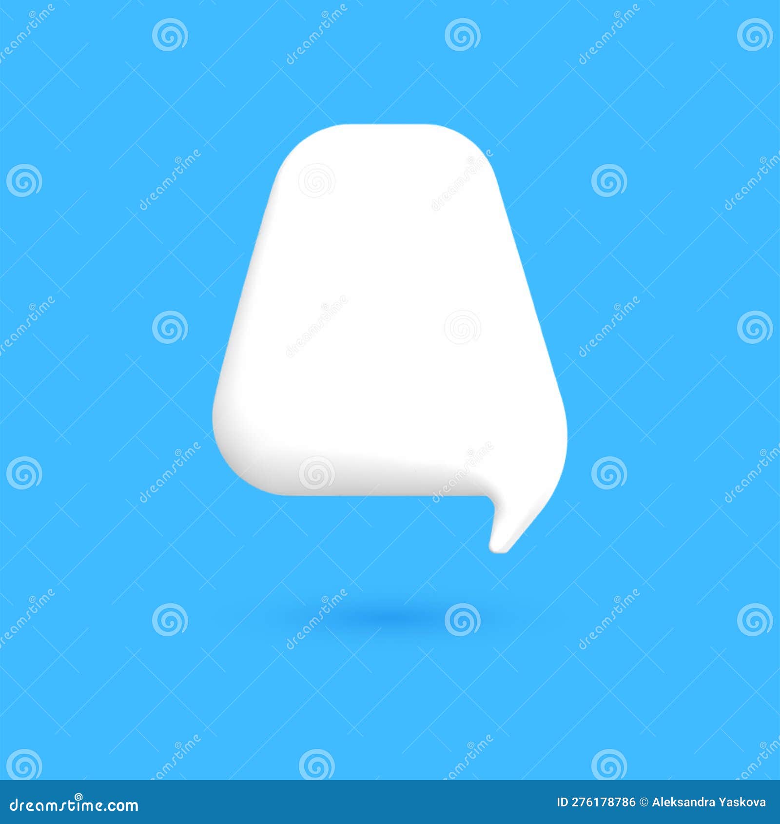 3d White Speech Bubble. Square Speech Bubble Icon Stock Illustration ...