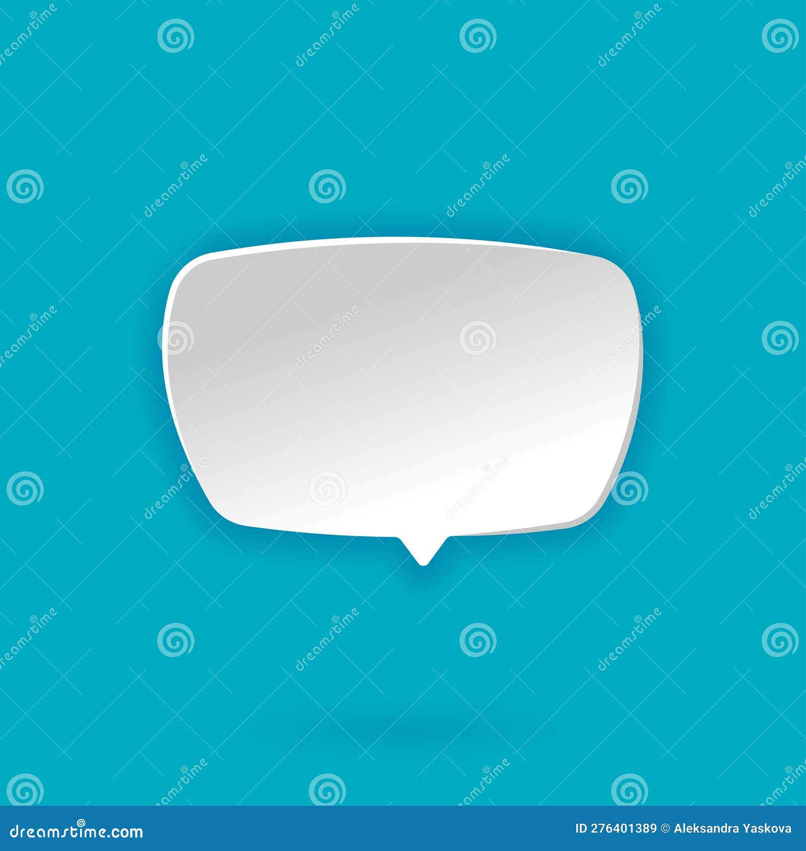3d White Speech Bubble. Square Speech Bubble Icon. Network ...