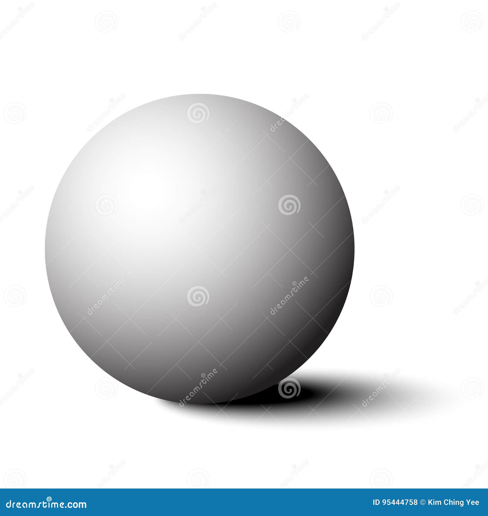 3d White Sphere with Shadow Stock Vector - Illustration of render ...