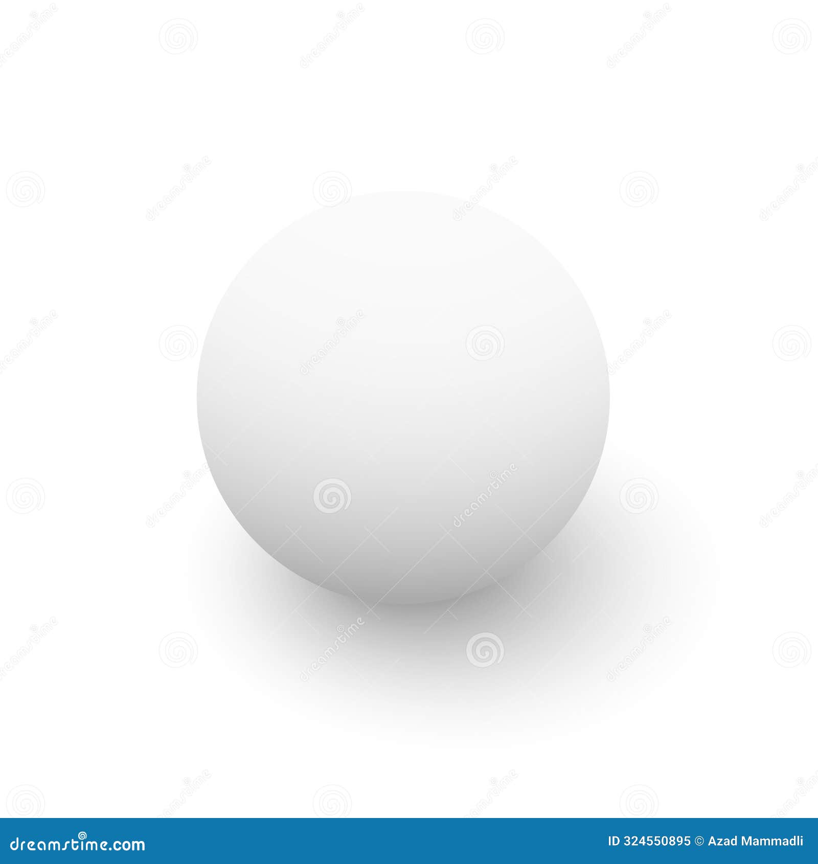 3D White Sphere with Subtle Soft Shadow. Vector Stock Illustration ...