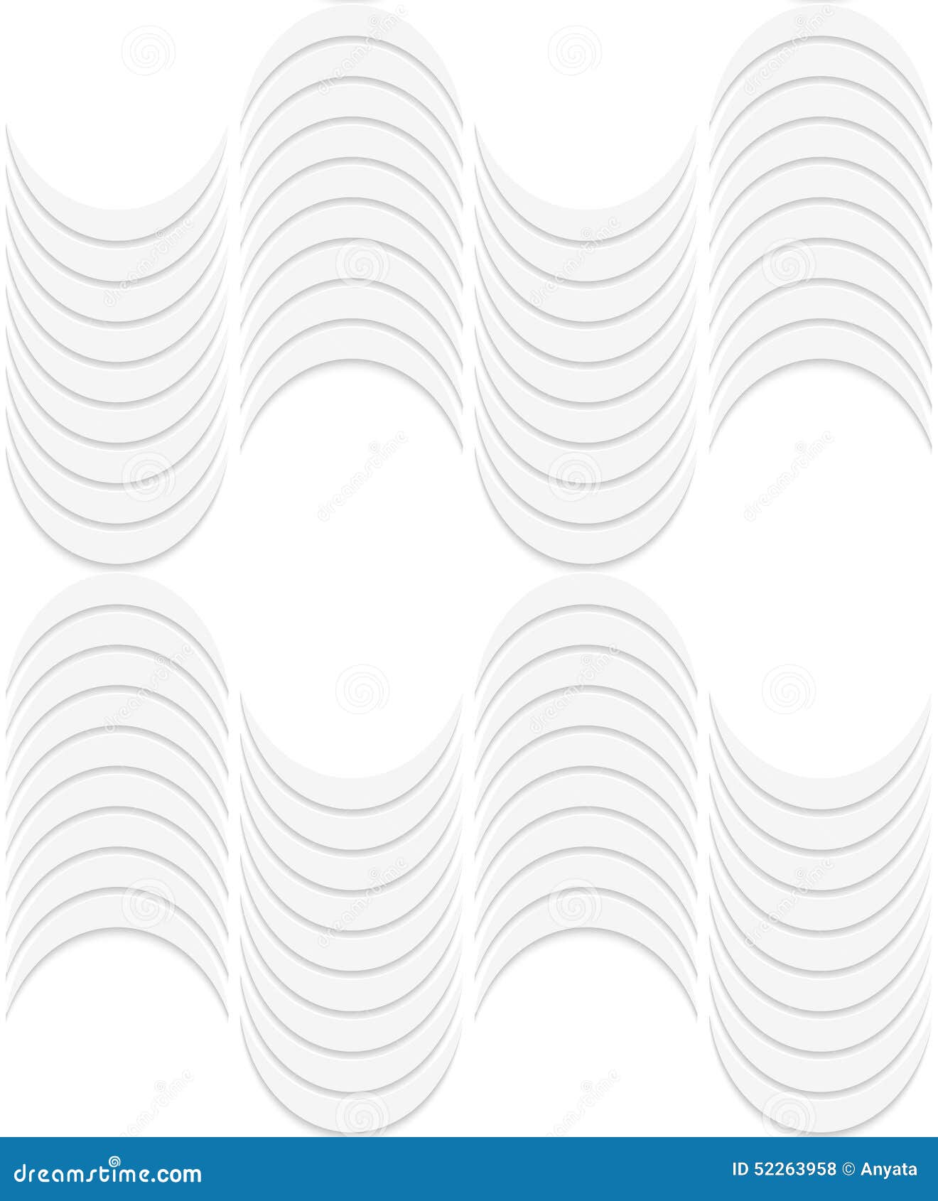3D white striped waves stock vector. Illustration of abstract - 52263958
