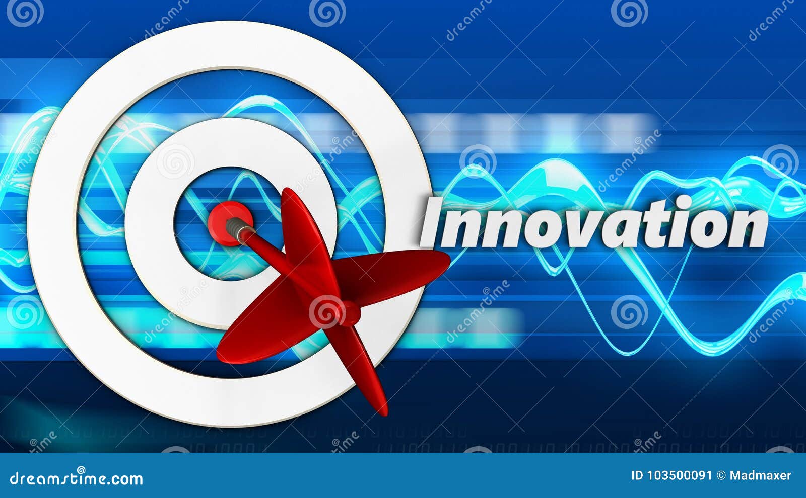 Innovation Sign Shows Innovating Concept 3d Illustration Royalty-Free ...