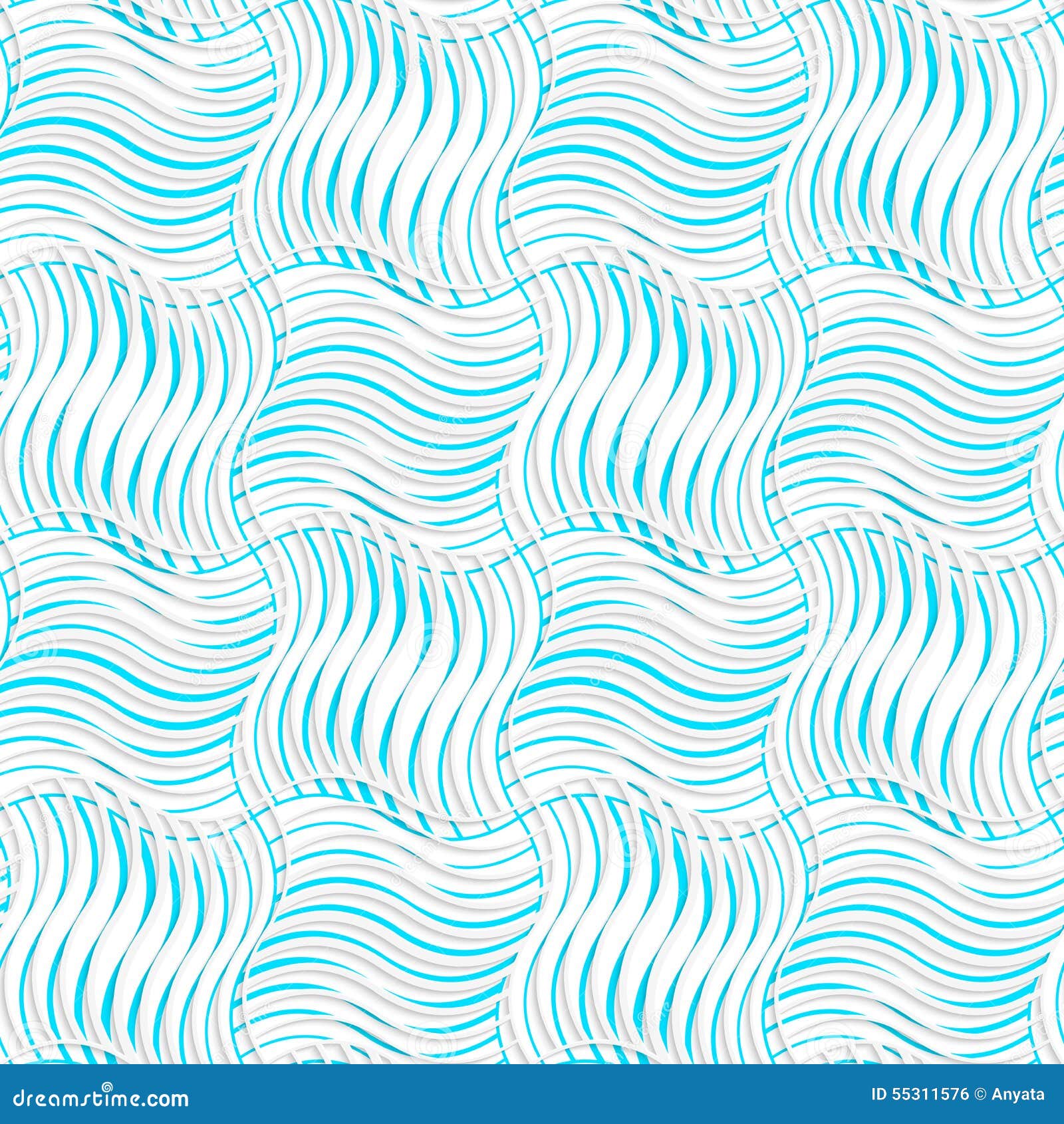 3D White Twisted Squares Grid with Blue Stock Vector - Illustration of ...