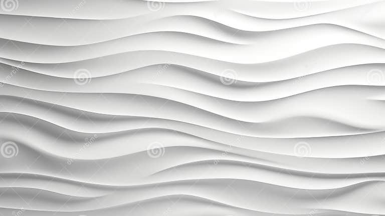 3D White Wave Pattern Wall Panel Made of Gypsum for Interior Decoration ...
