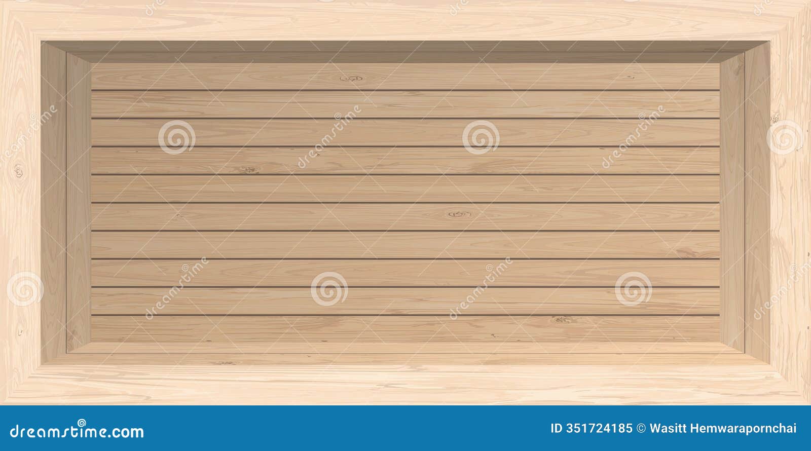 3D Whitewashed Wooden Rectangle Box Have Space for Placing Products Presentation Stock Vector ...