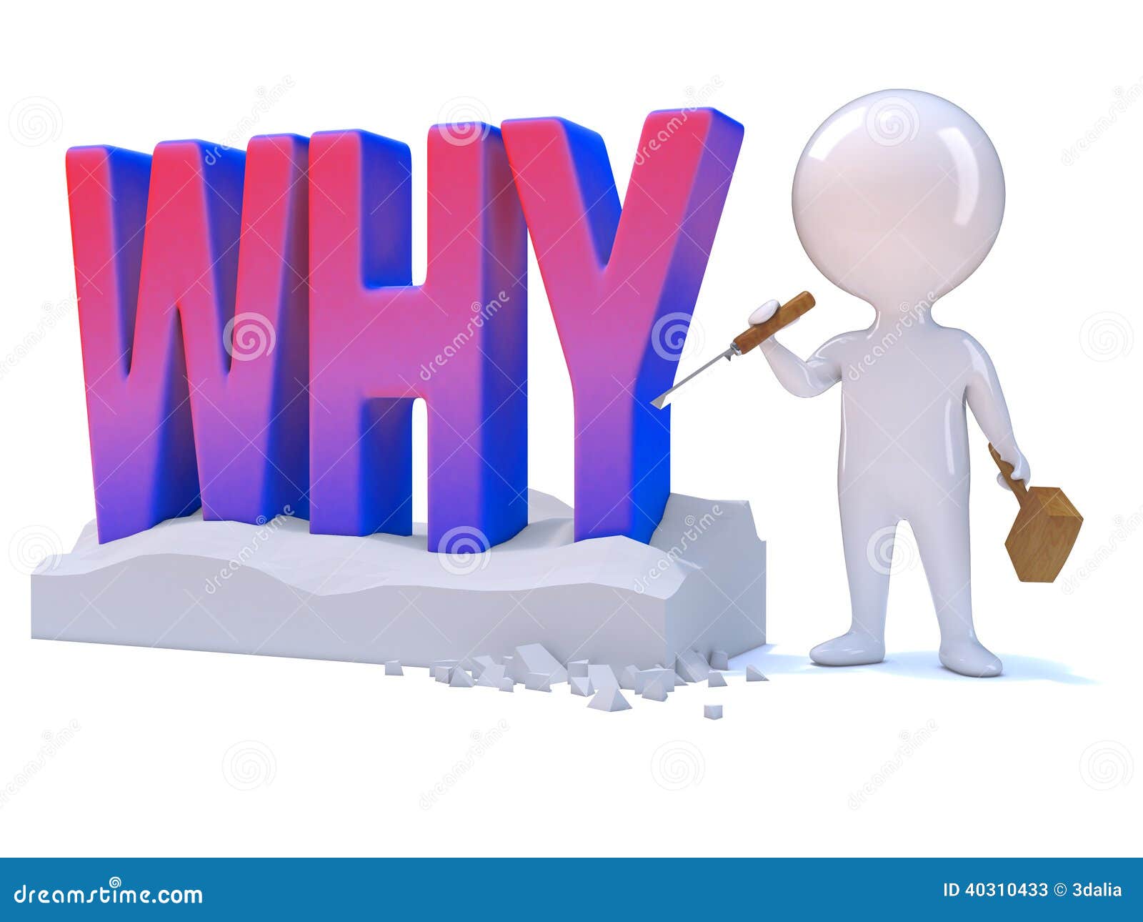 3d Why man stock illustration. Illustration of little - 40310433