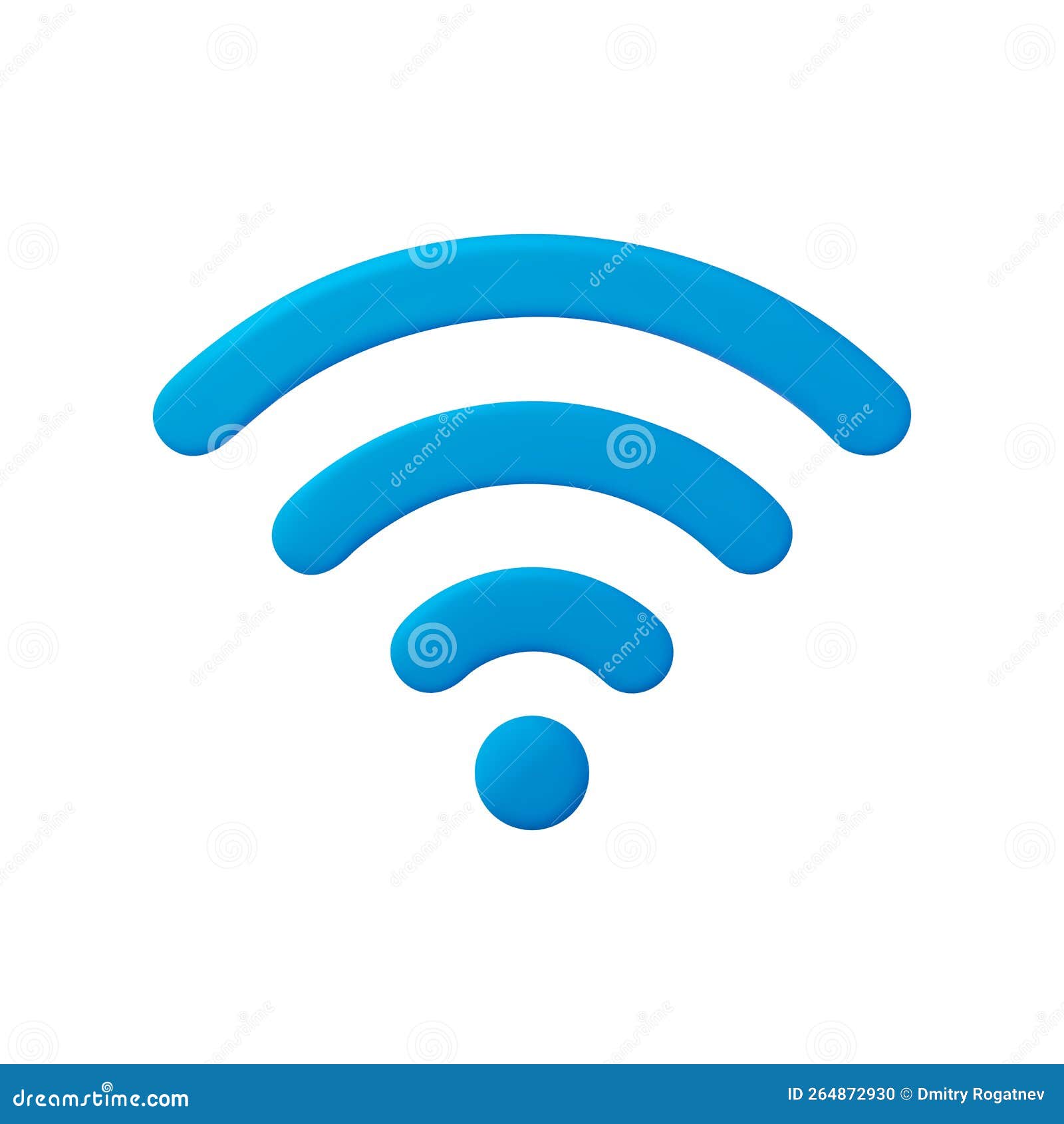 3d Wifi Signal, Connection and Network Symbol. Stock Vector ...