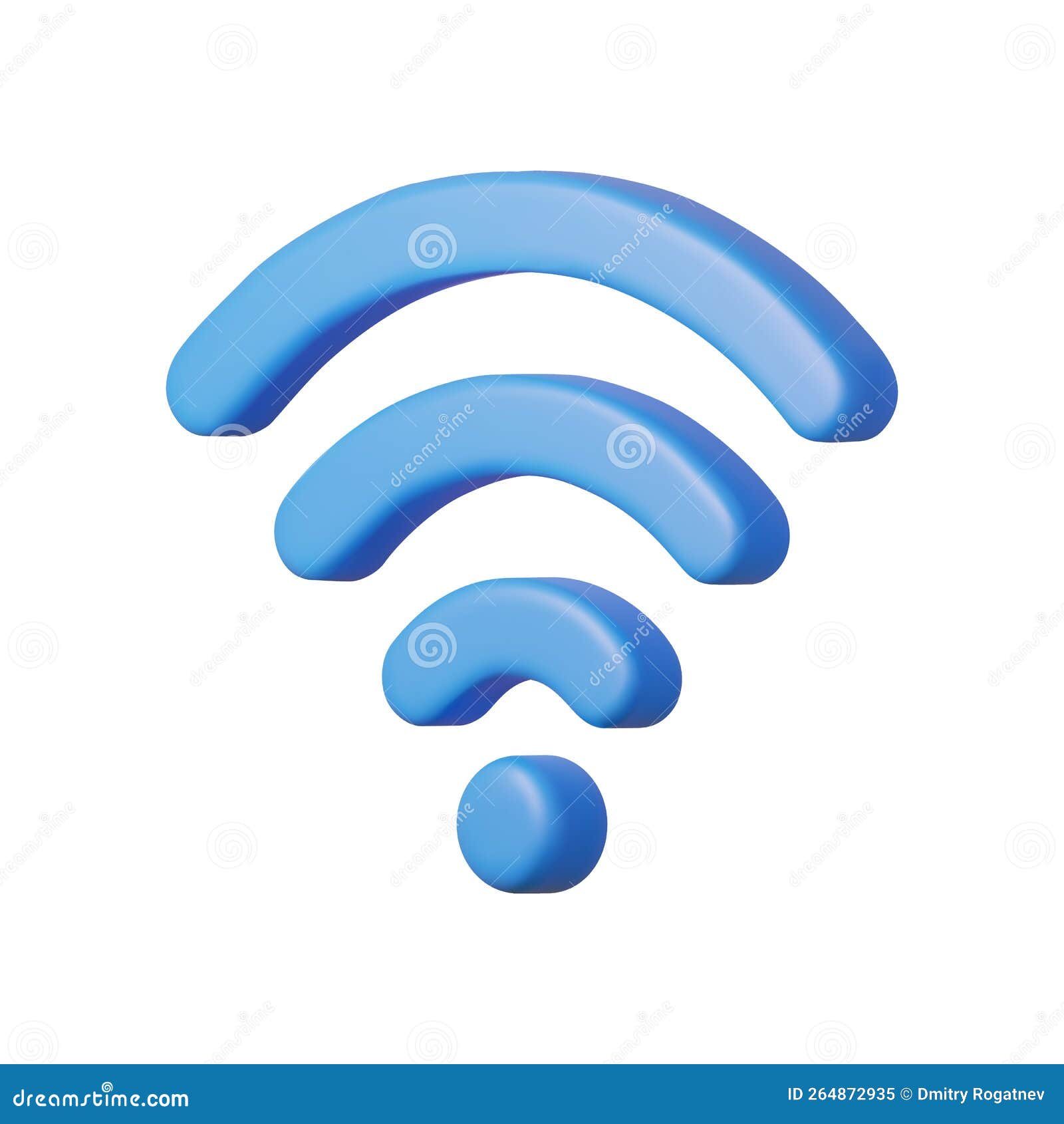 3d Wifi Signal, Connection and Network Symbol. Stock Vector ...