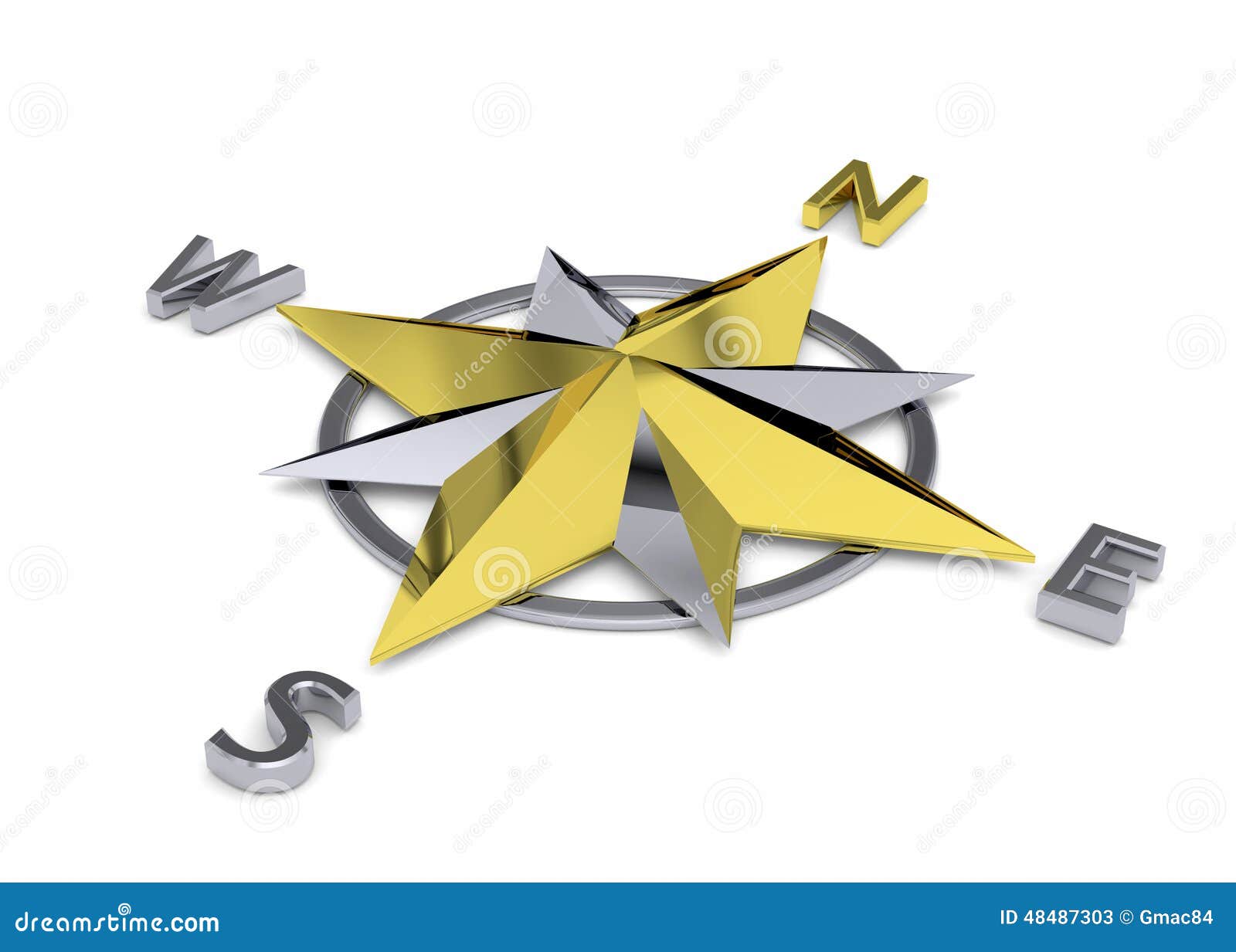 3D Windroos - stock illustratie. Illustration of voorwerp - 48487303