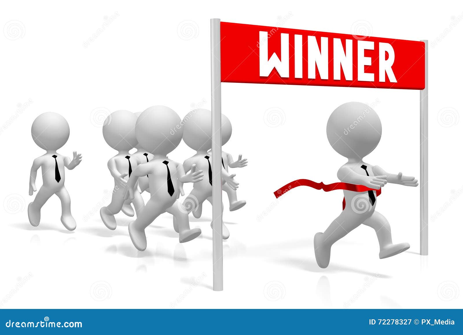 3D winner concept stock illustration. Illustration of struggle - 72278327