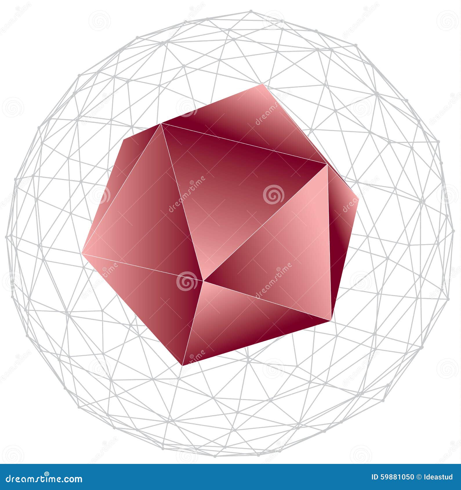 3d Wireframe Abstract Net Sphere Stock Vector - Illustration of science ...