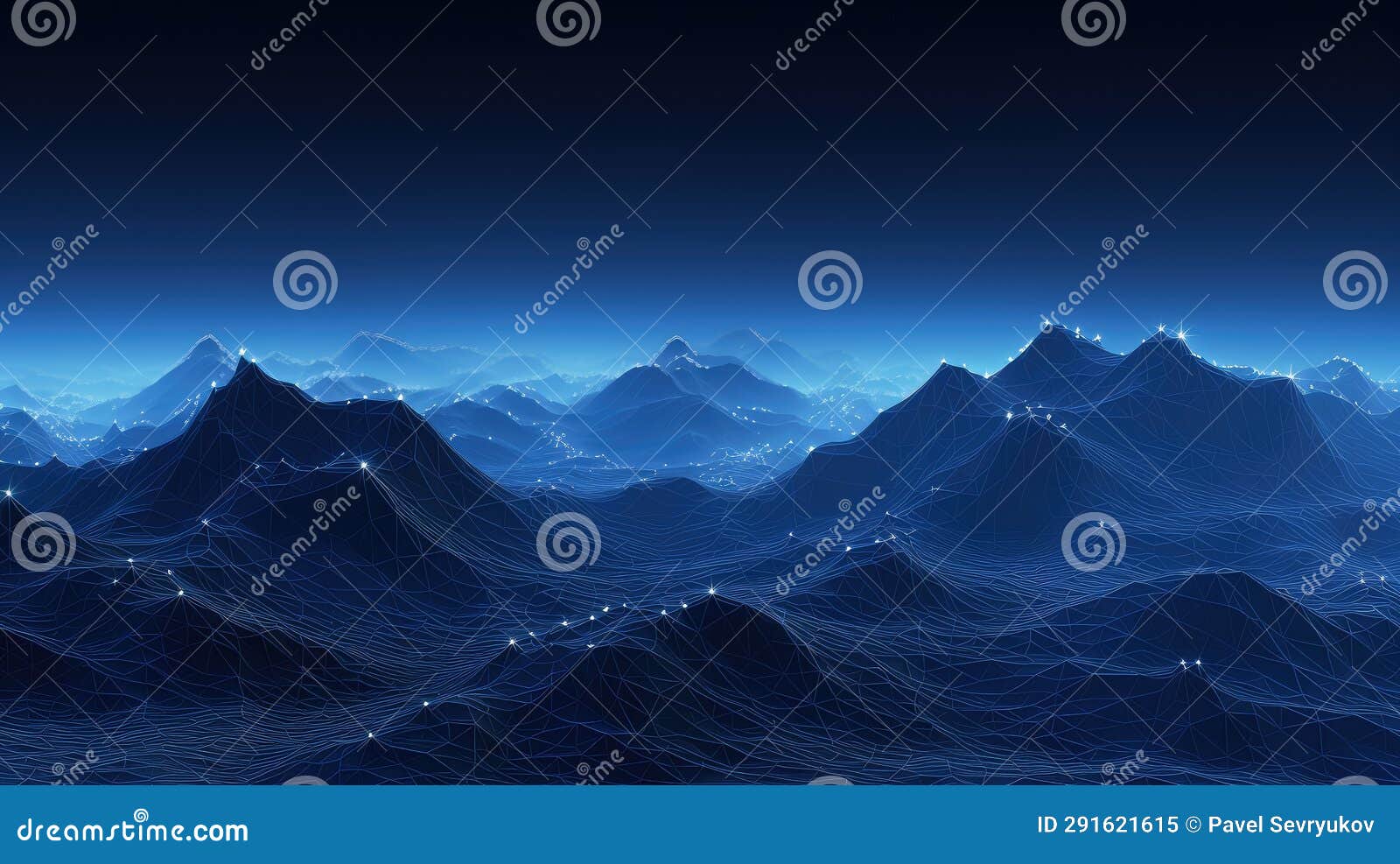 3d Wireframe Landscape Topographic Stock Illustration - Illustration of ...