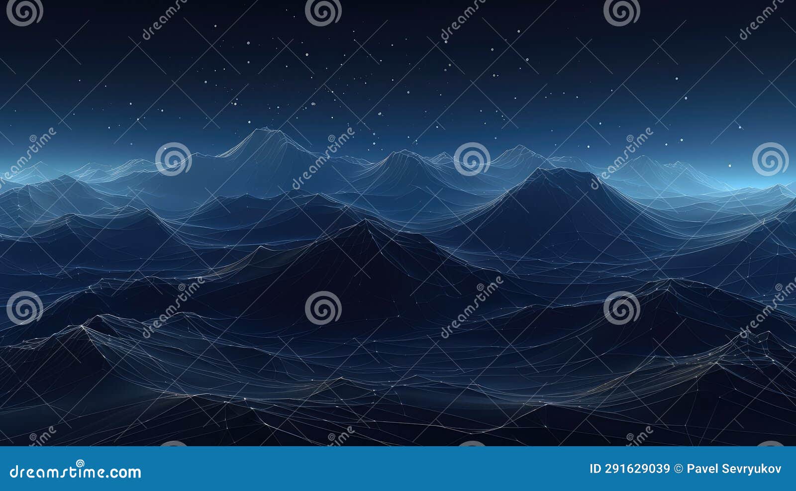 3d Wireframe Landscape Topographic Stock Illustration - Illustration of ...