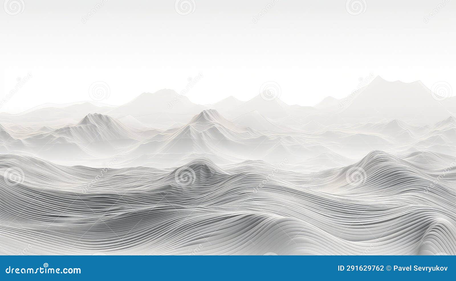 3d Wireframe Landscape Topographic Stock Illustration - Illustration of ...