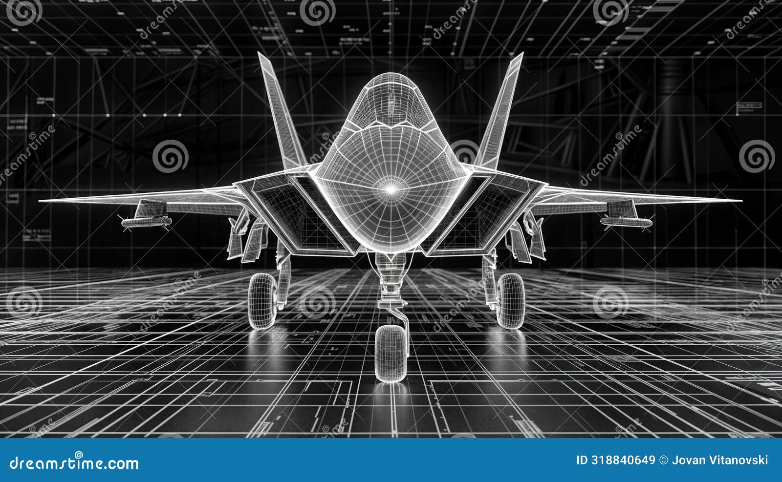 3d Wireframe Render Of A City Hall Architecture Abstra Ai Generated ...