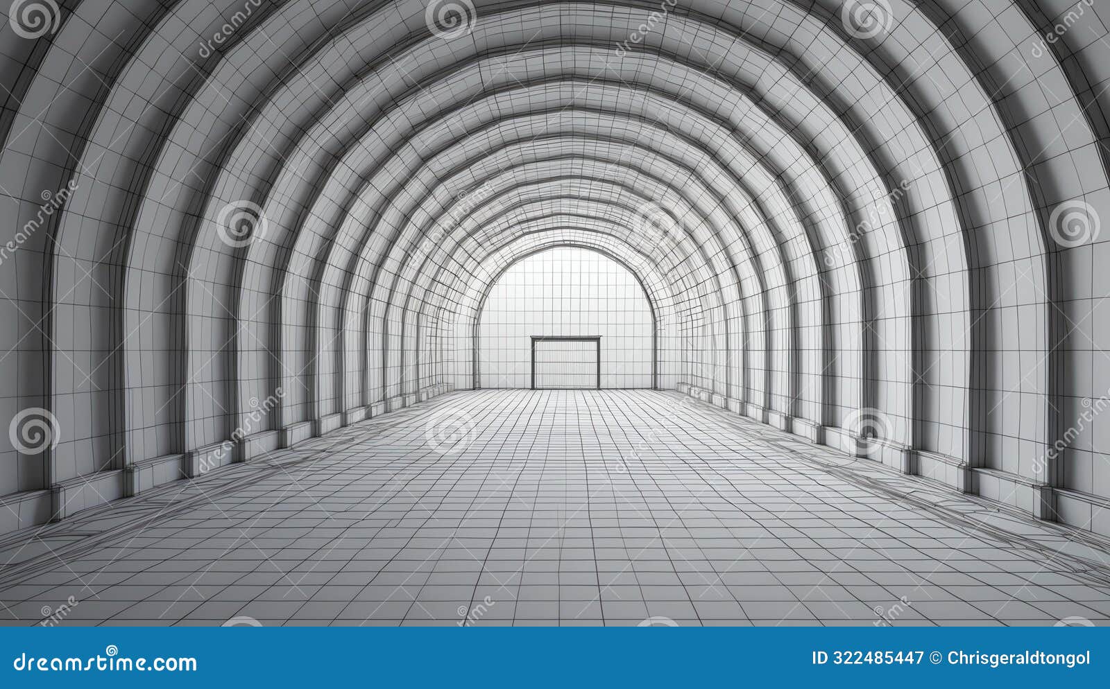 3d Wireframe Render of a Vault Architecture Abstract B Ai Generated ...