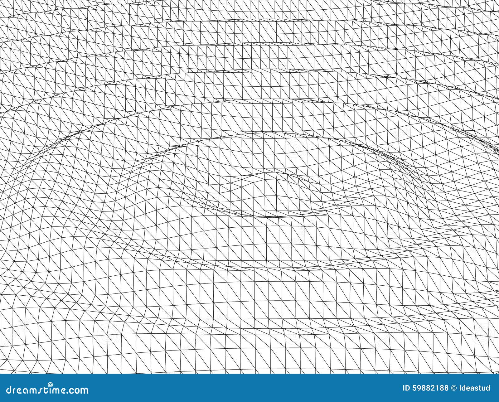 3d wireframe wave surface stock vector. Illustration of chart - 59882188