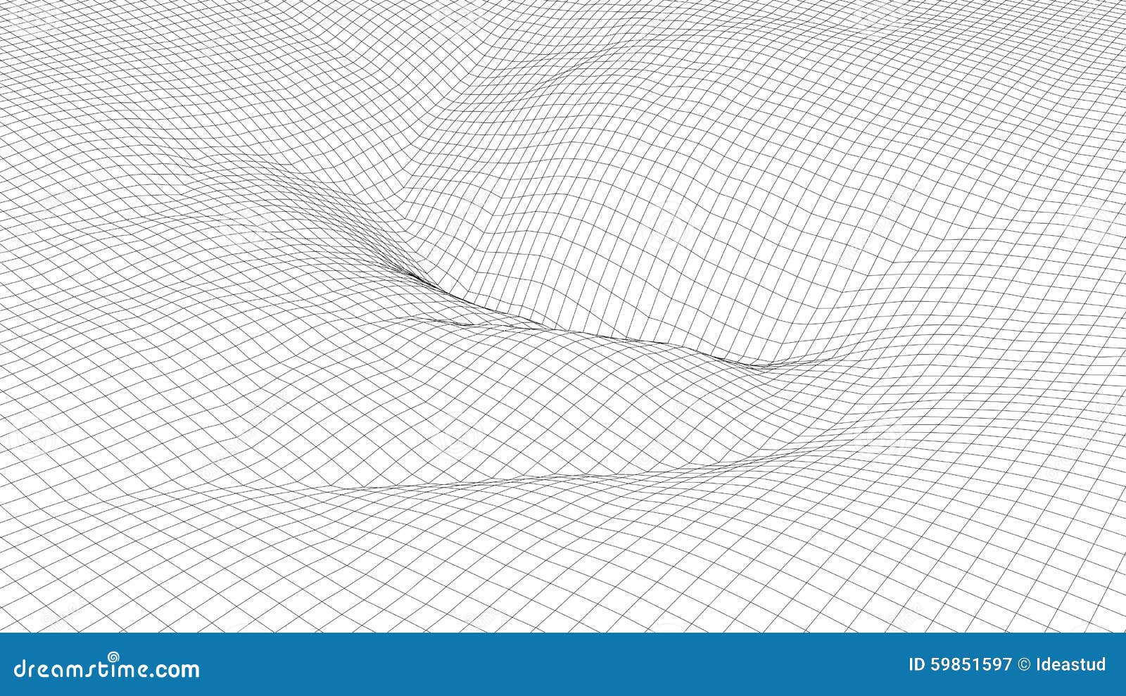3d wireframe wave surface stock vector. Illustration of dimensional ...