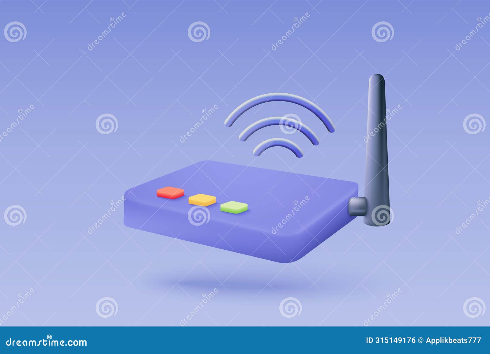 3d Wireless Router Connection and Sharing Network on Internet. Hotspot ...