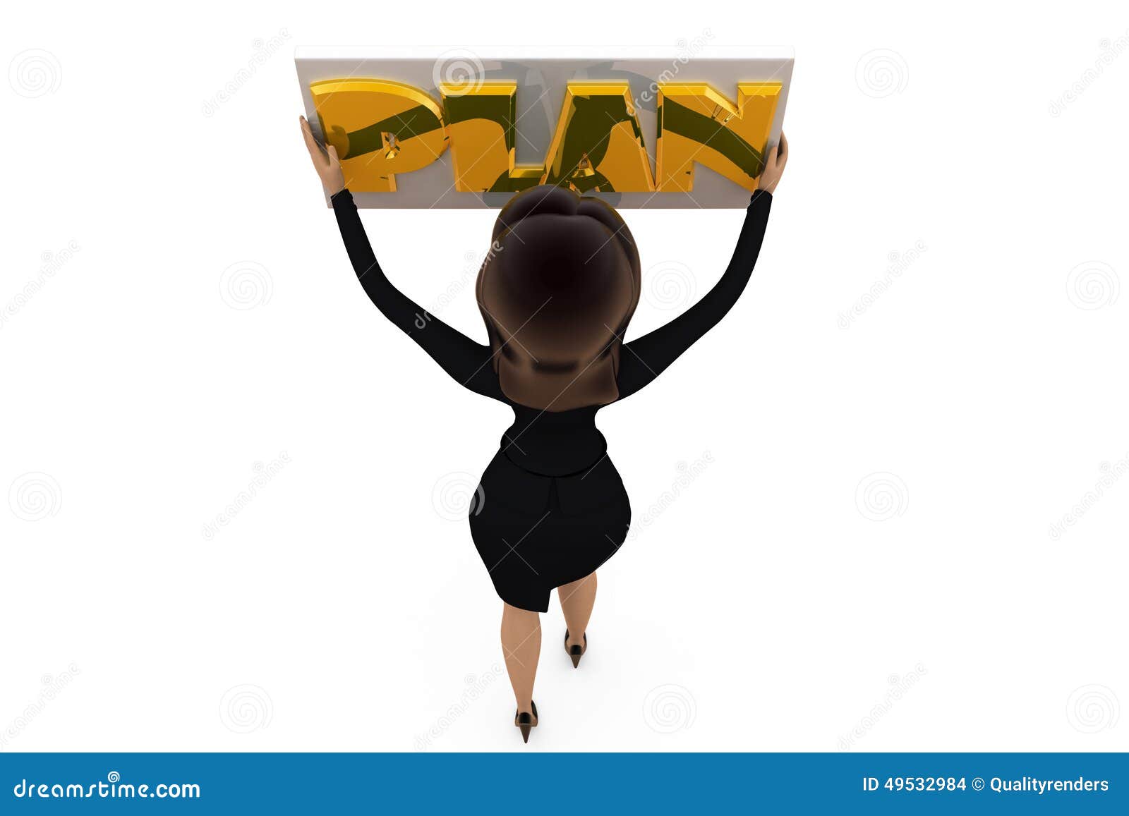 3d woman plan concept stock illustration. Illustration of woman - 49532984
