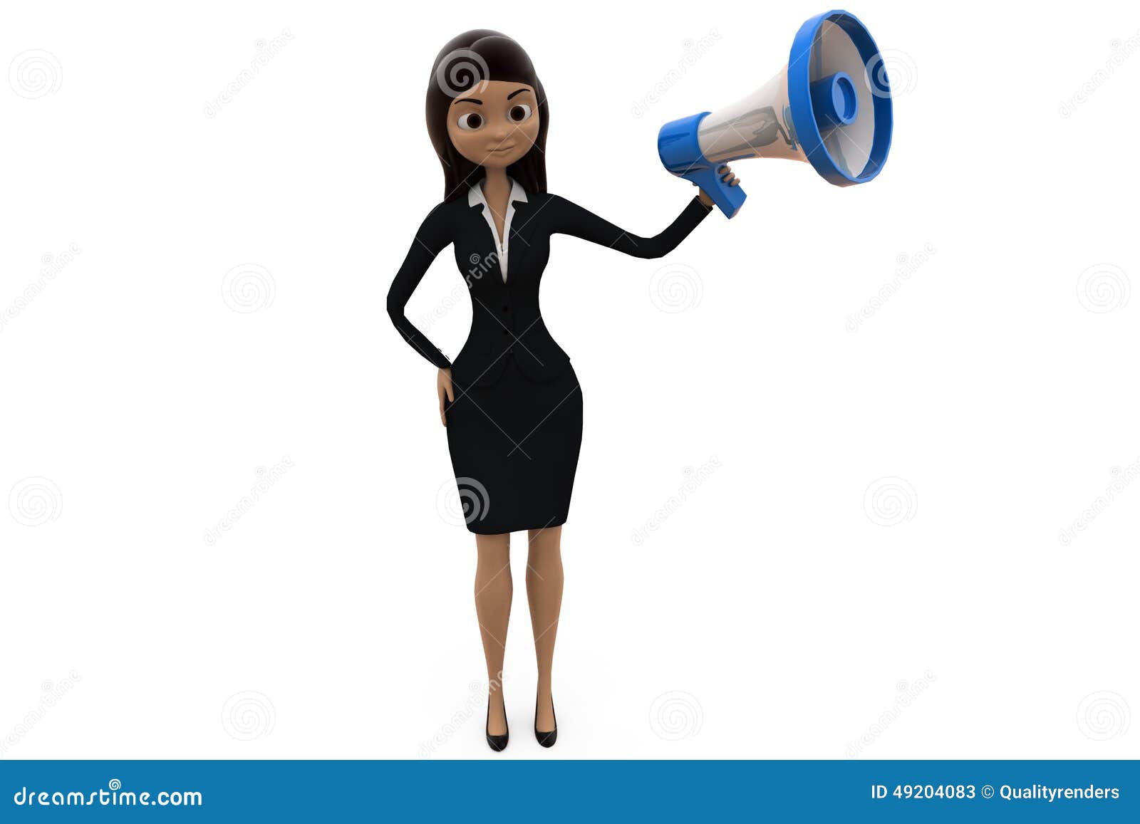 3d woman speaker concept stock illustration. Illustration of graphics ...