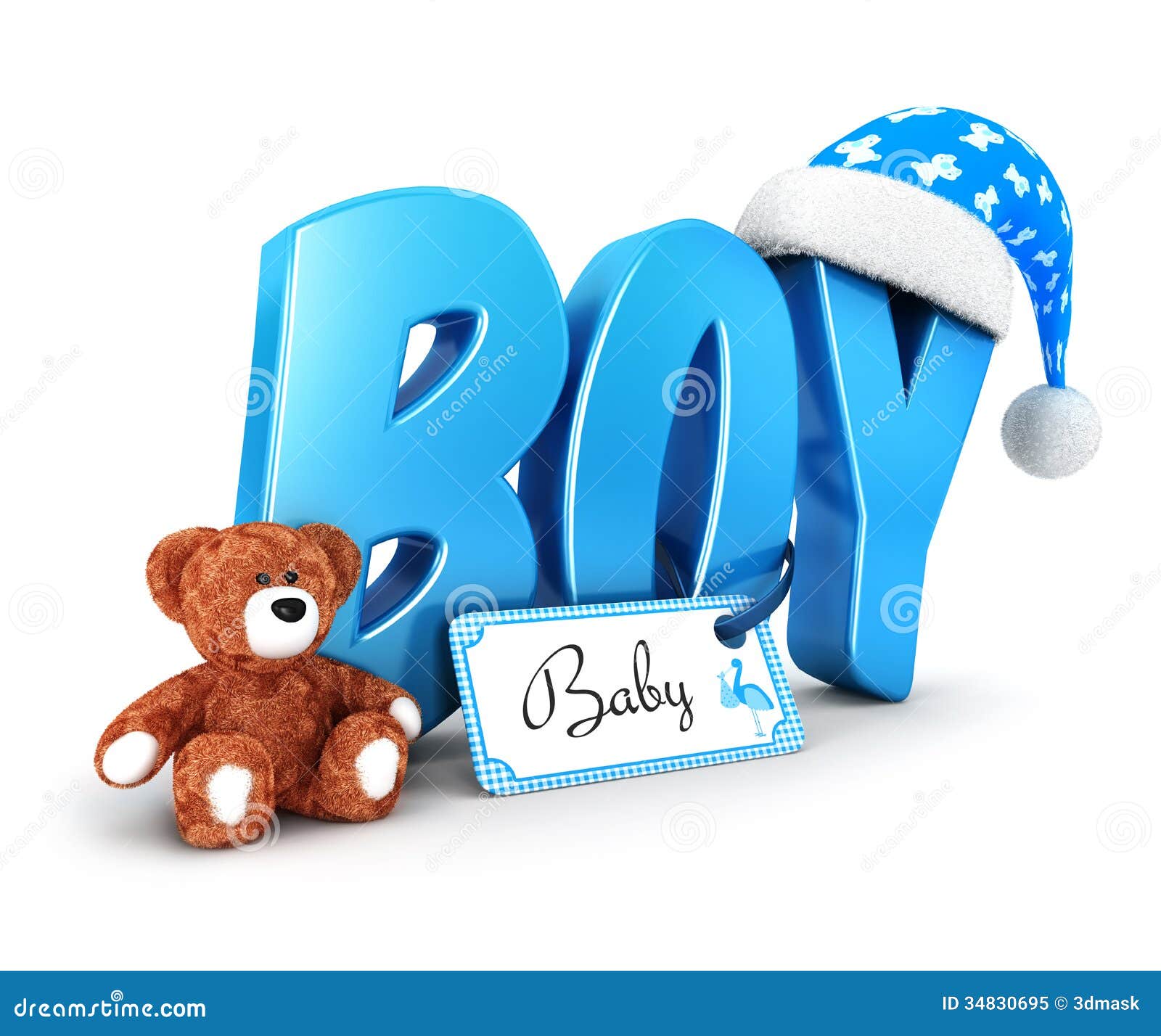 3d word boy concept stock illustration. Illustration of announcement ...