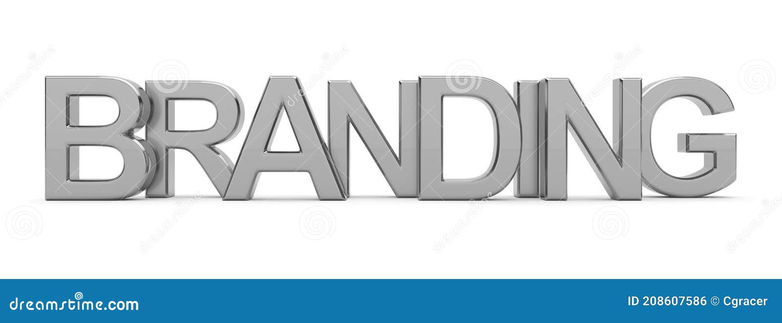 Branding Written with Silver Letters Stock Illustration - Illustration ...