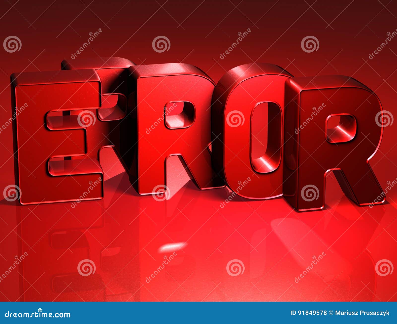 3D Word Error on Red Background Stock Illustration - Illustration of ...