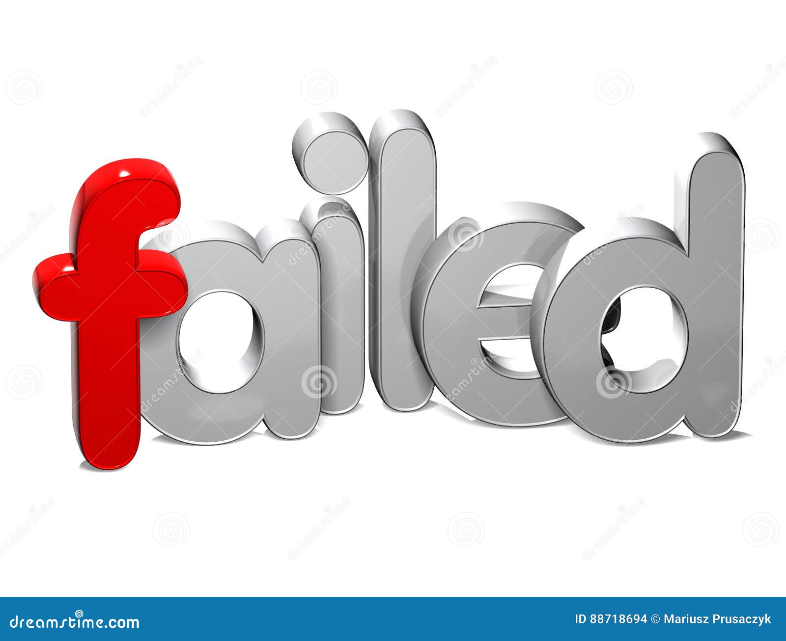 3D Word Failed Over White Background. Stock Illustration - Illustration ...