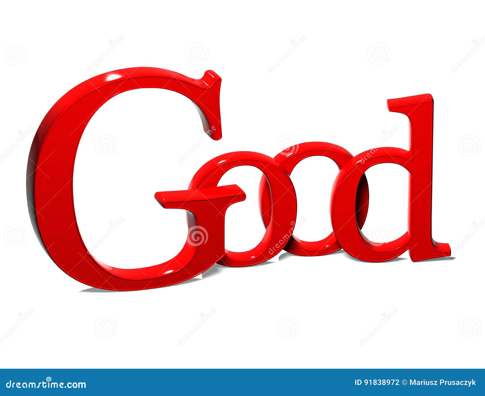 3D Word Good on White Background Stock Illustration - Illustration of ...