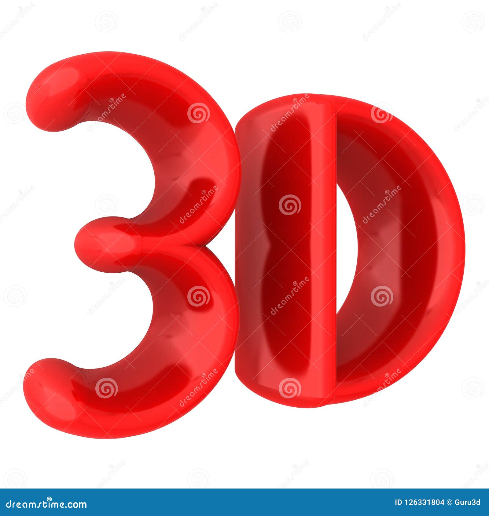 3D word. 3D illustration stock illustration. Illustration of ...