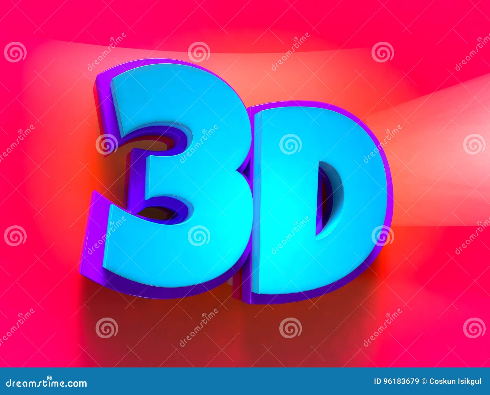 3d Word Logo. Cartoon Fun and Futuristic Style Stock Image - Image of ...