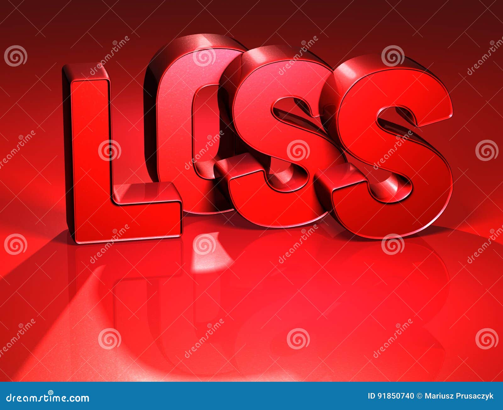 3D Word Loss on Red Background Stock Illustration - Illustration of ...