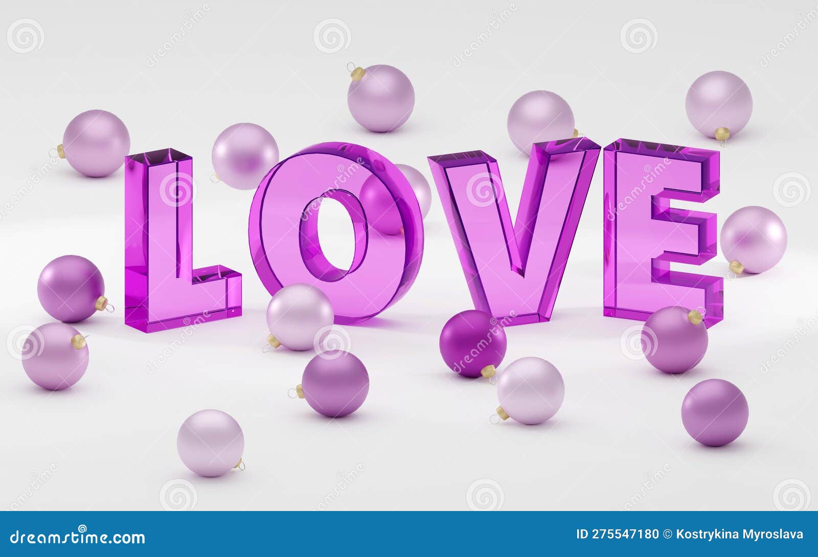 3d Word LOVE Made by Glass on Light Background with Shadow, 3d ...