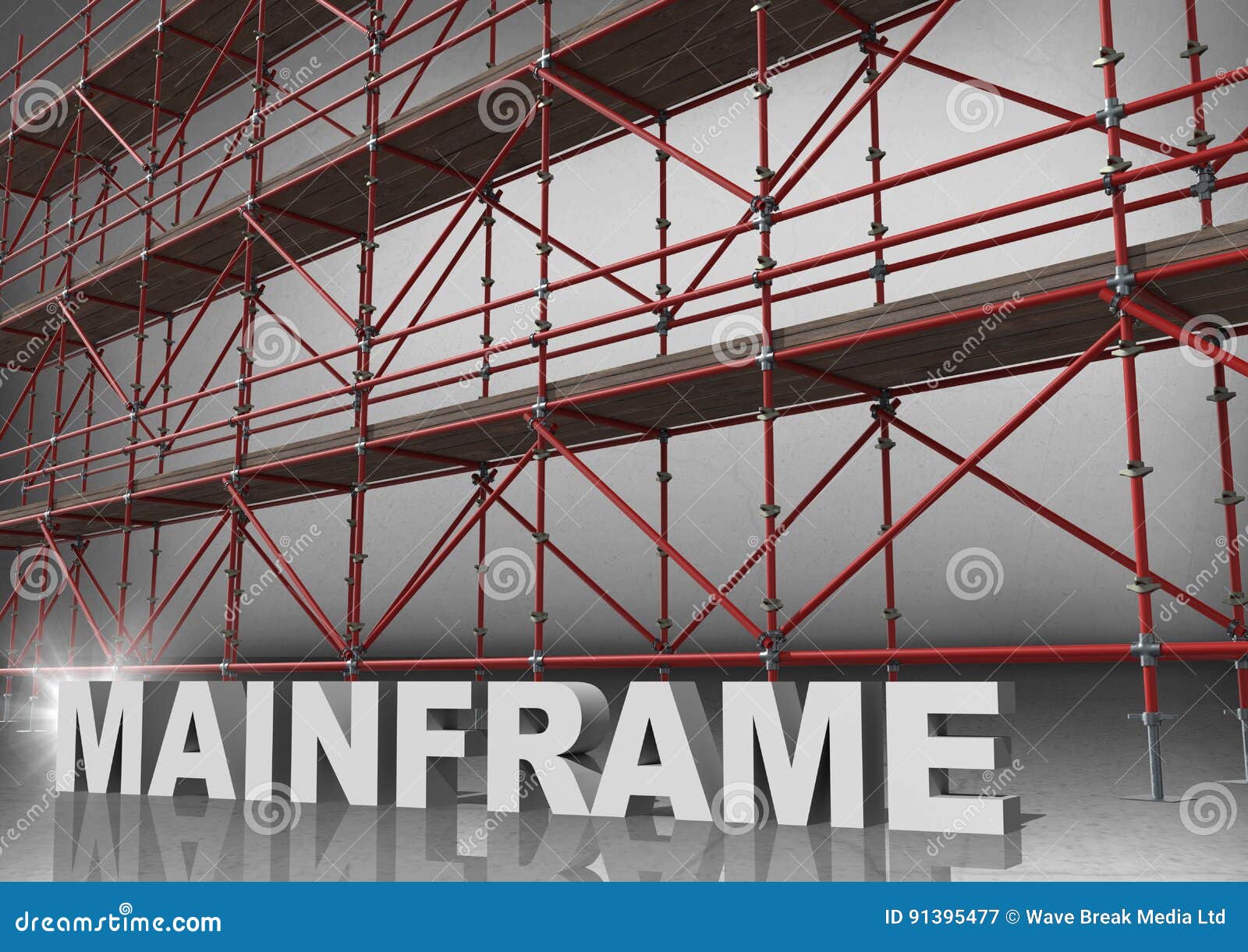 Scaffolding In Front Of A Brick Facade Royalty-Free Stock Image ...