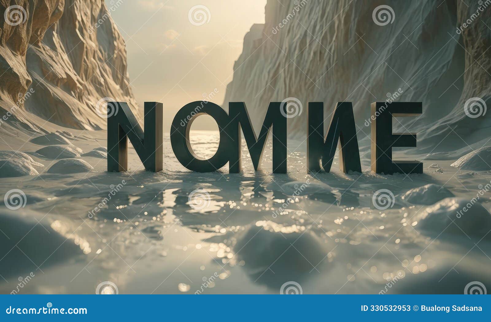 3d the Word Nome in Middle Mountain Stock Illustration - Illustration ...