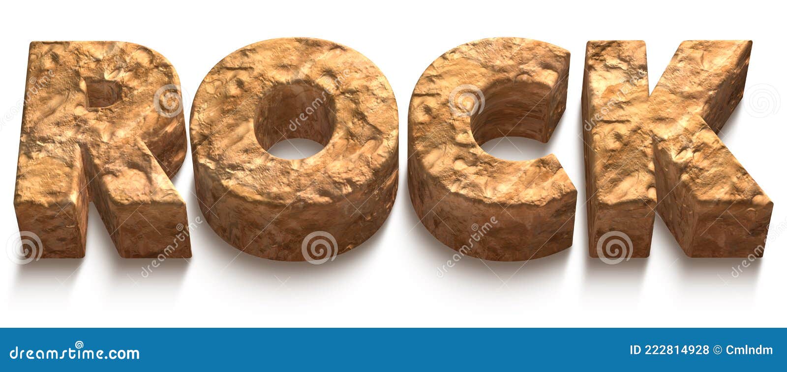 Word Rock Written In Cartoon Style, Colorful Illustration ...