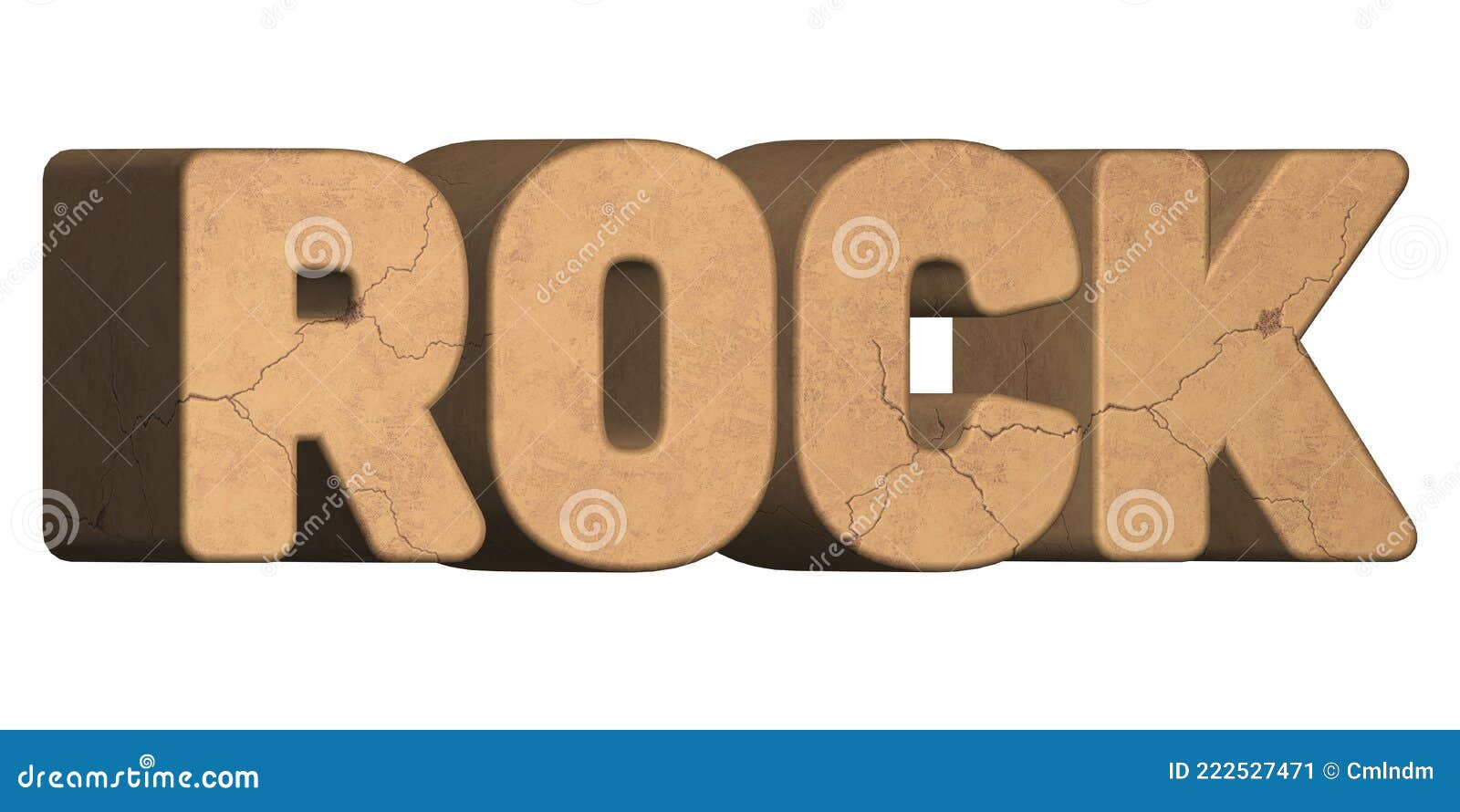 3D Word Rock Isolated on a White Background Stock Illustration ...