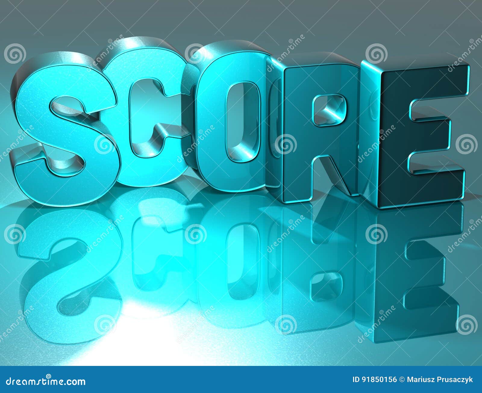3D Word Score on Blue Background Stock Illustration - Illustration of ...
